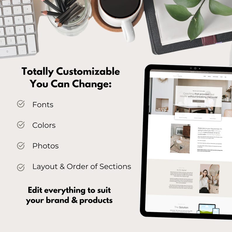 Neutral Sands - Systeme.io Funnel Template. Sales Page. Opt-in. Order ...