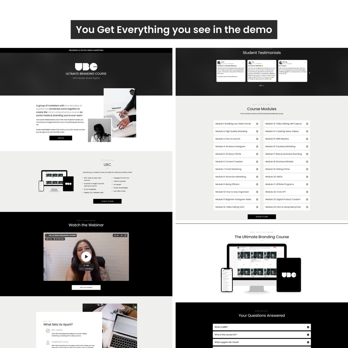 Systeme.io Funnel Template for UBC Ultimate Branding Course - Digital Marketing - MRR - Promote ...