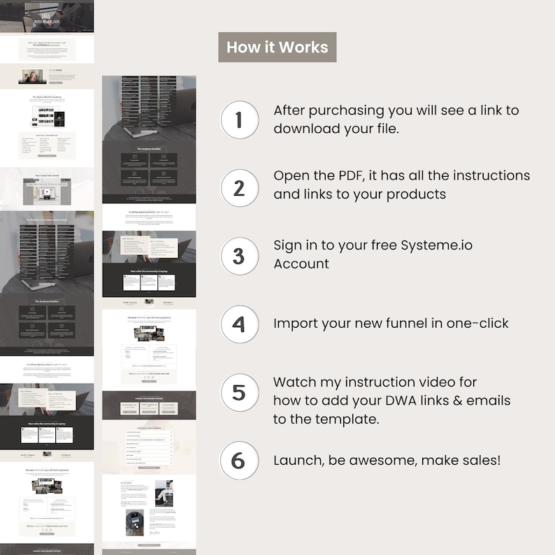 Systeme.io Funnel Template for DWA Digital Wealth Academy Course ...