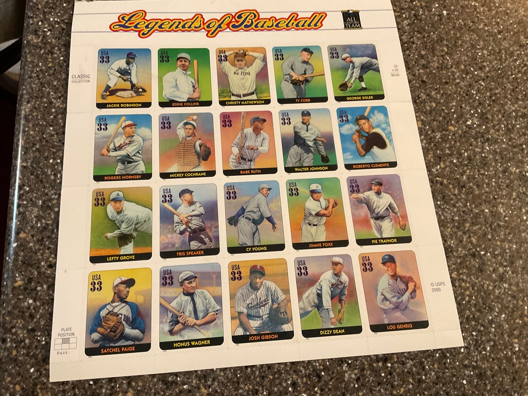 Legends of Baseball Stamps - Etsy