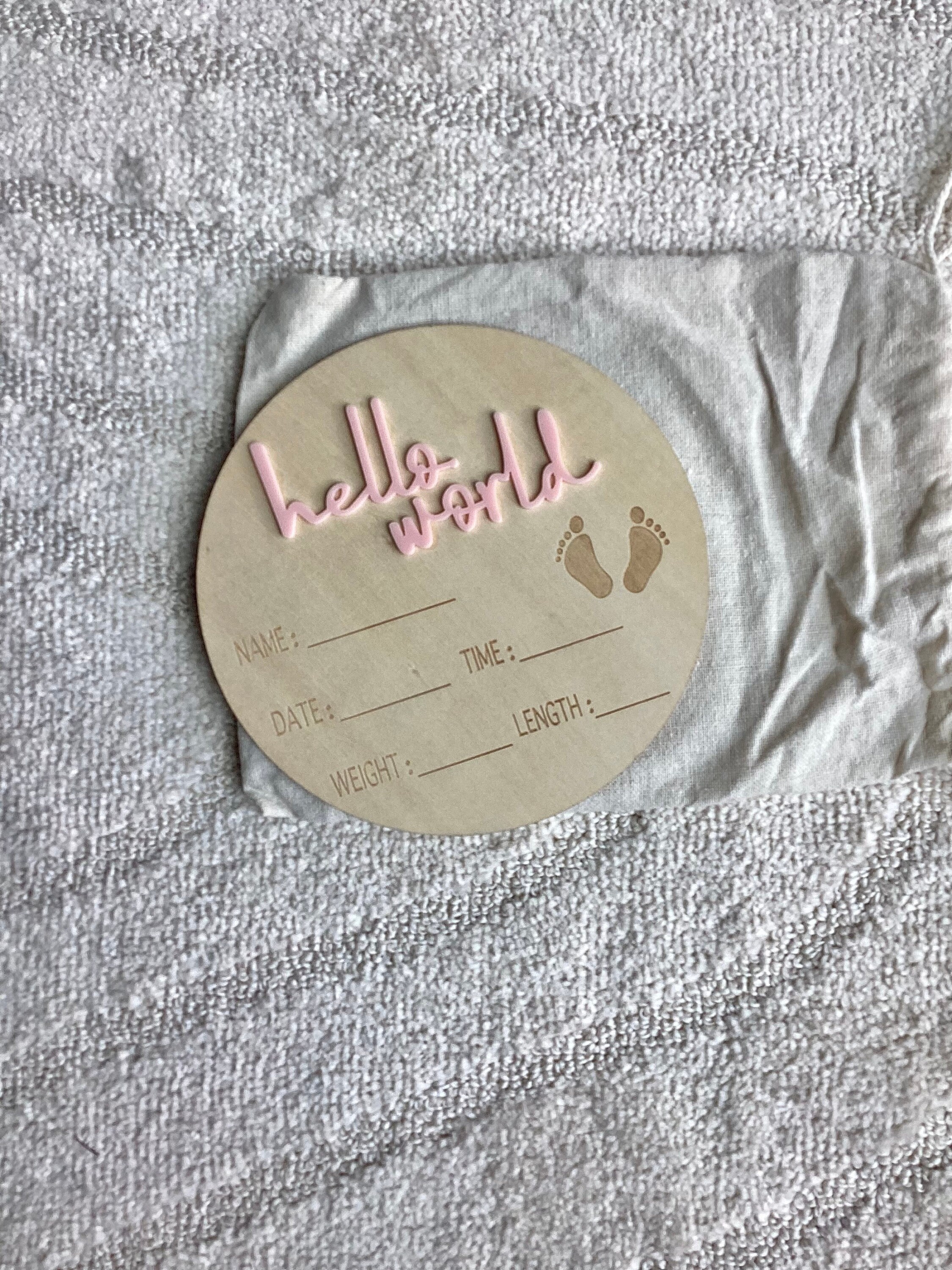 Baby Announcement Sign, Baby Name Plate, Hospital Baby Name Sign ...