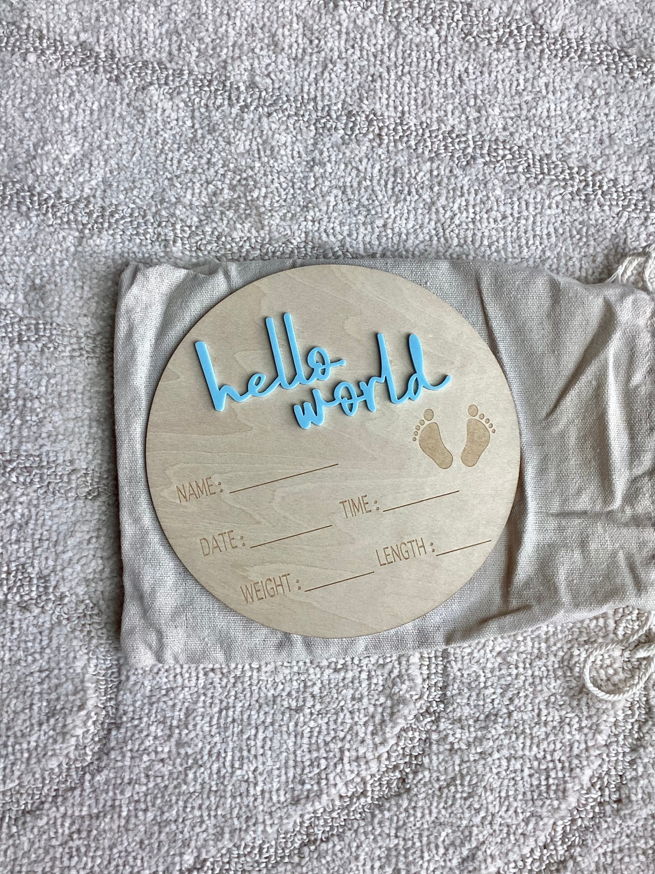 Baby Announcement Sign, Baby Name Plate, Hospital Baby Name Sign ...