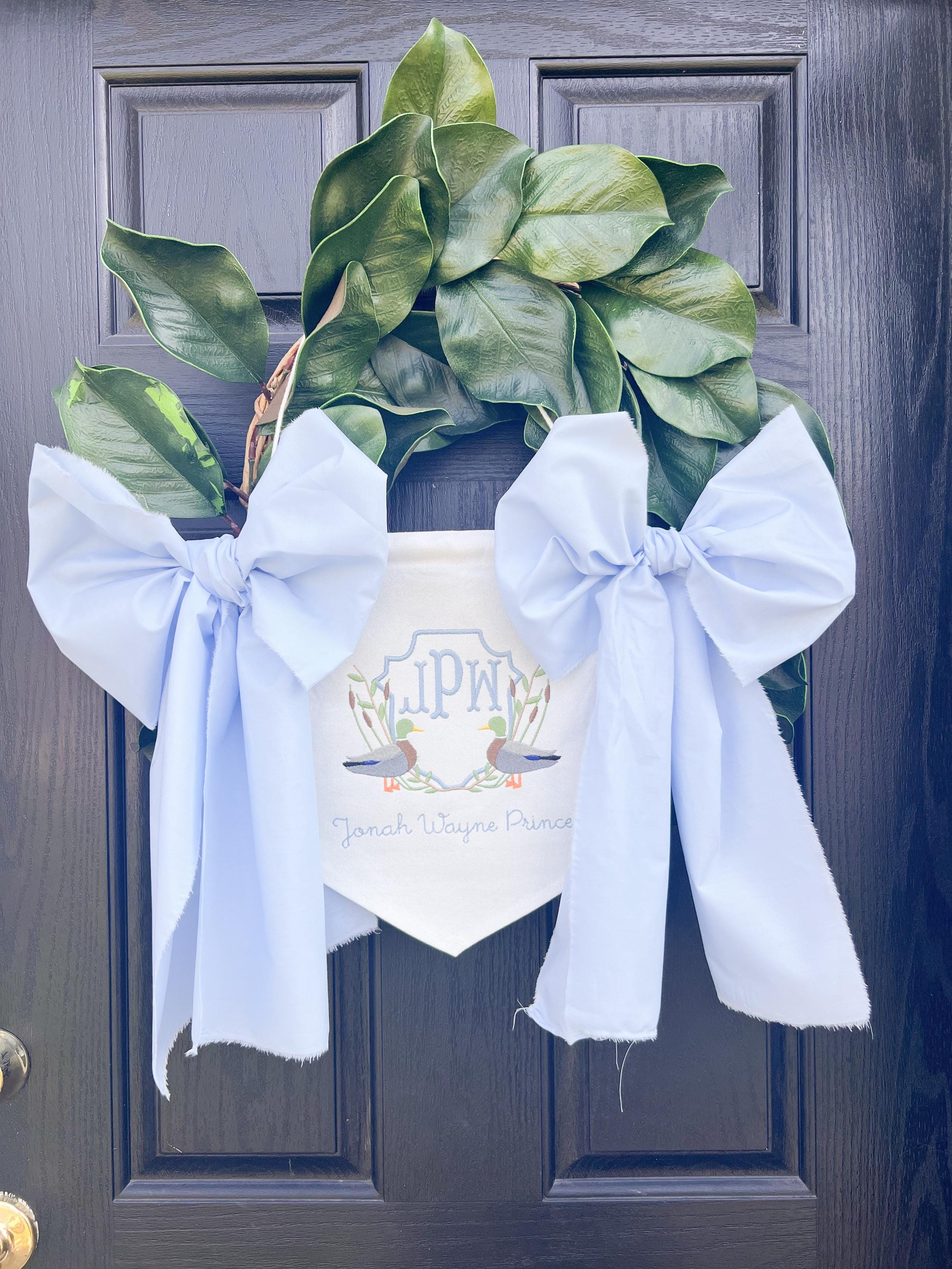 Baby Banner | Hospital Door Hanger | Baby Announcement | Wreath Hanger ...