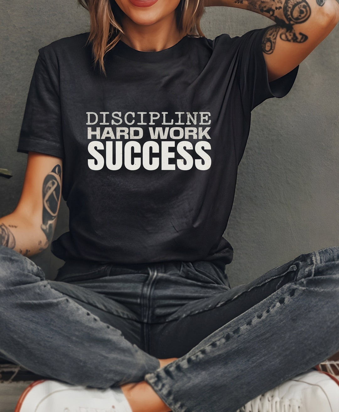 Discipline Hard Work Success Inspirational Shirt, Inspirational Shirt ...