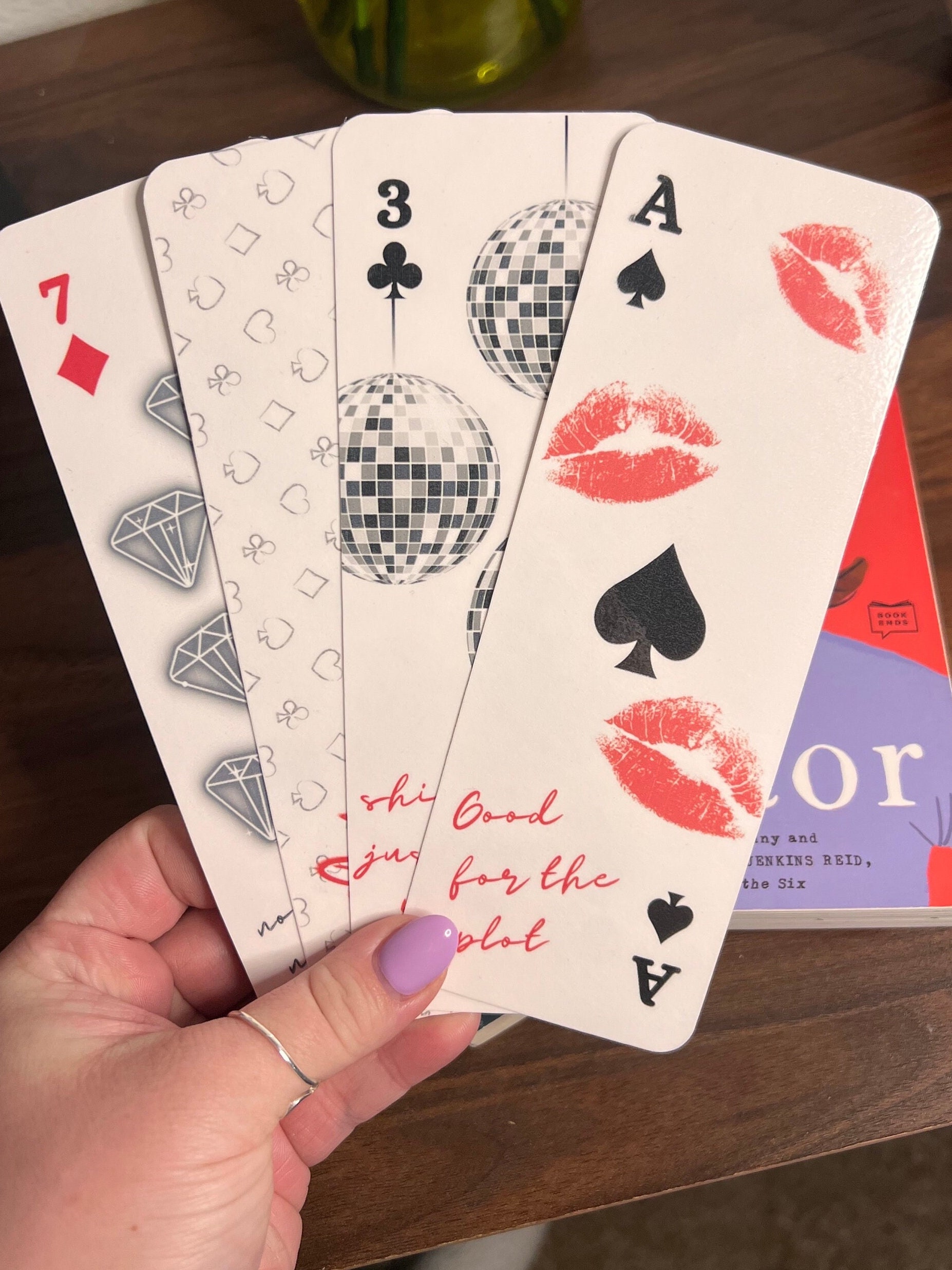Playing Card Bookmark Collection Handmade Bookmarks Laminated Bookmark ...
