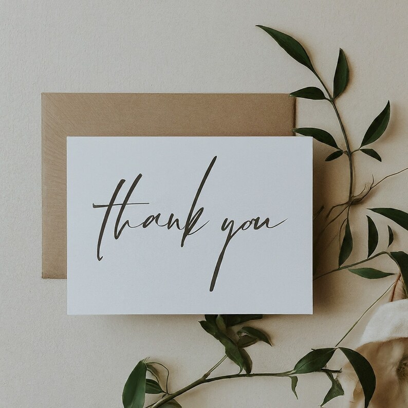 Printable Thank You Cards - 5 Different Styles, Bundle, Simple ...