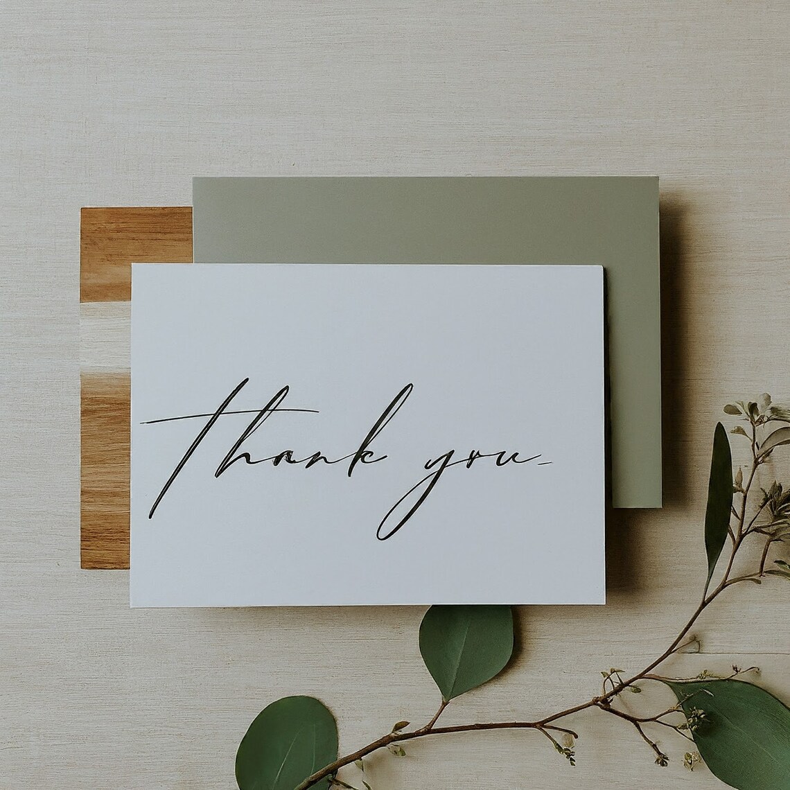 Printable Thank You Cards 5 Different Styles, Bundle, Simple ...