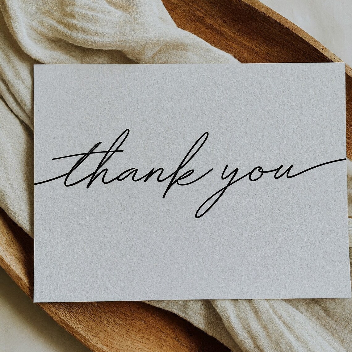 Printable Thank You Cards 5 Different Styles, Bundle, Simple ...