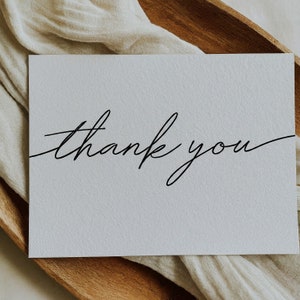 Printable Thank You Cards 5 Different Styles, Bundle, Simple ...