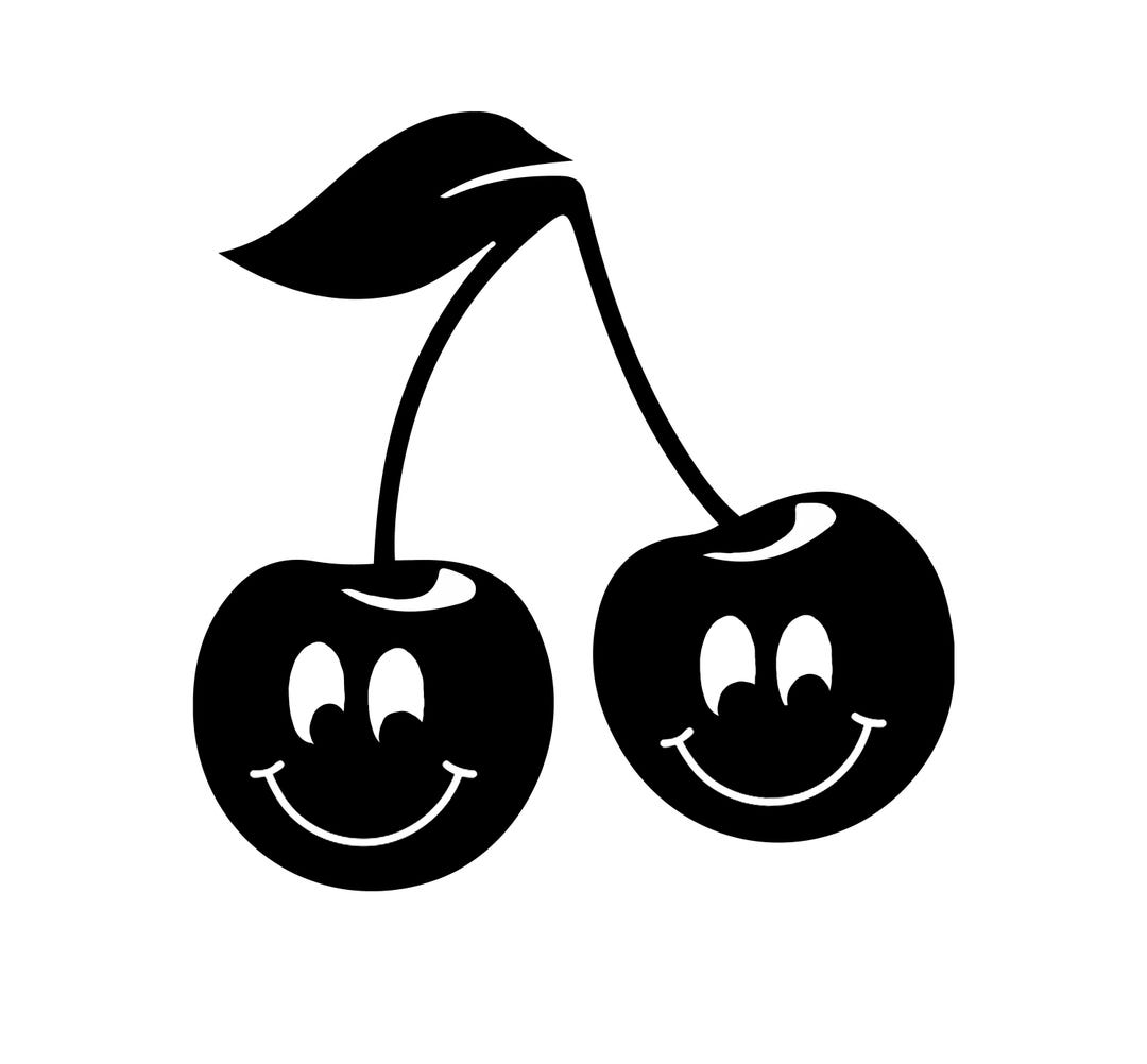 Cherry Smile Vinyl Decal Sticker - Etsy