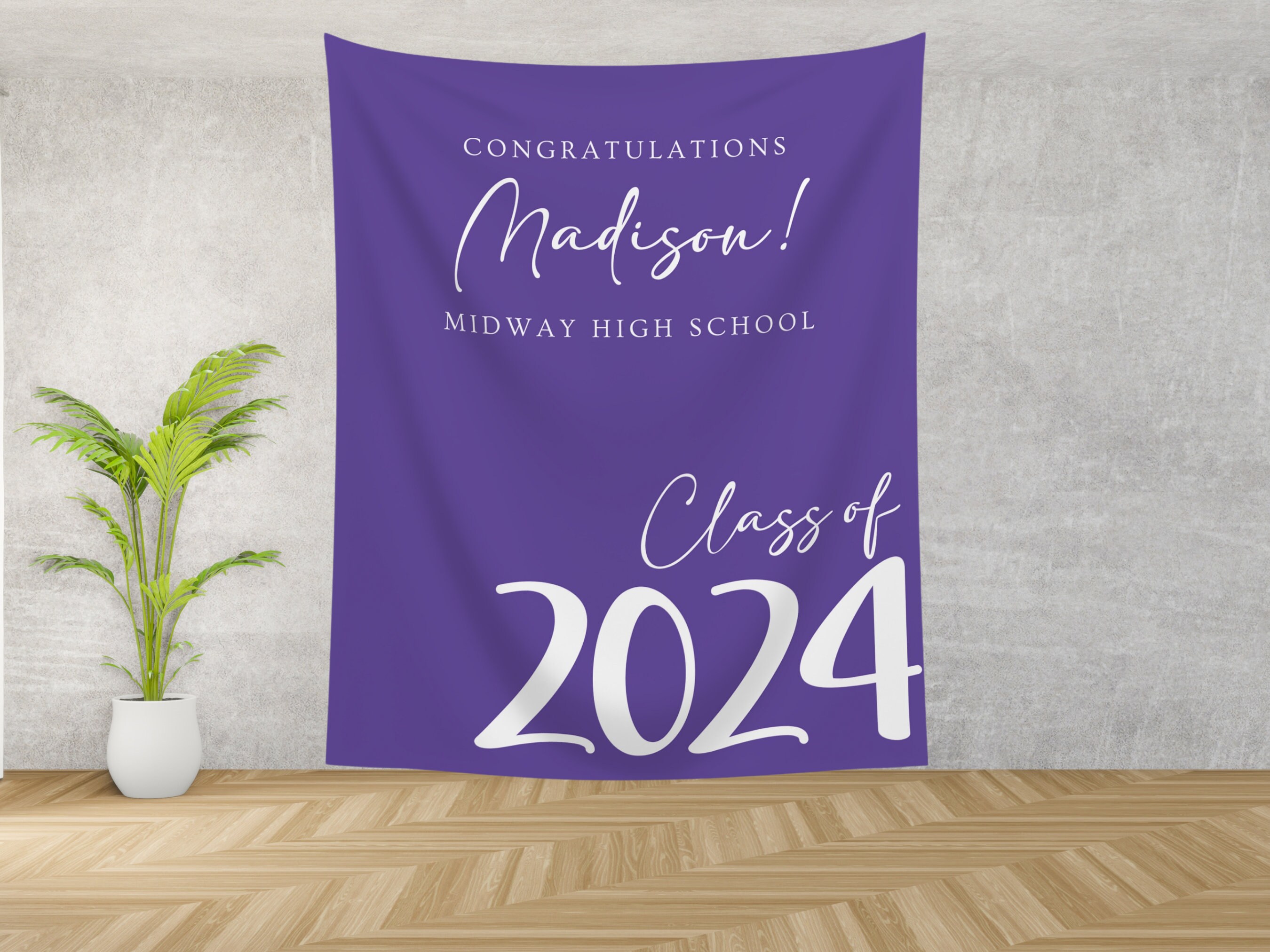 Custom Graduation Banner, Class of 2024 Graduation Backdrop, Graduation ...