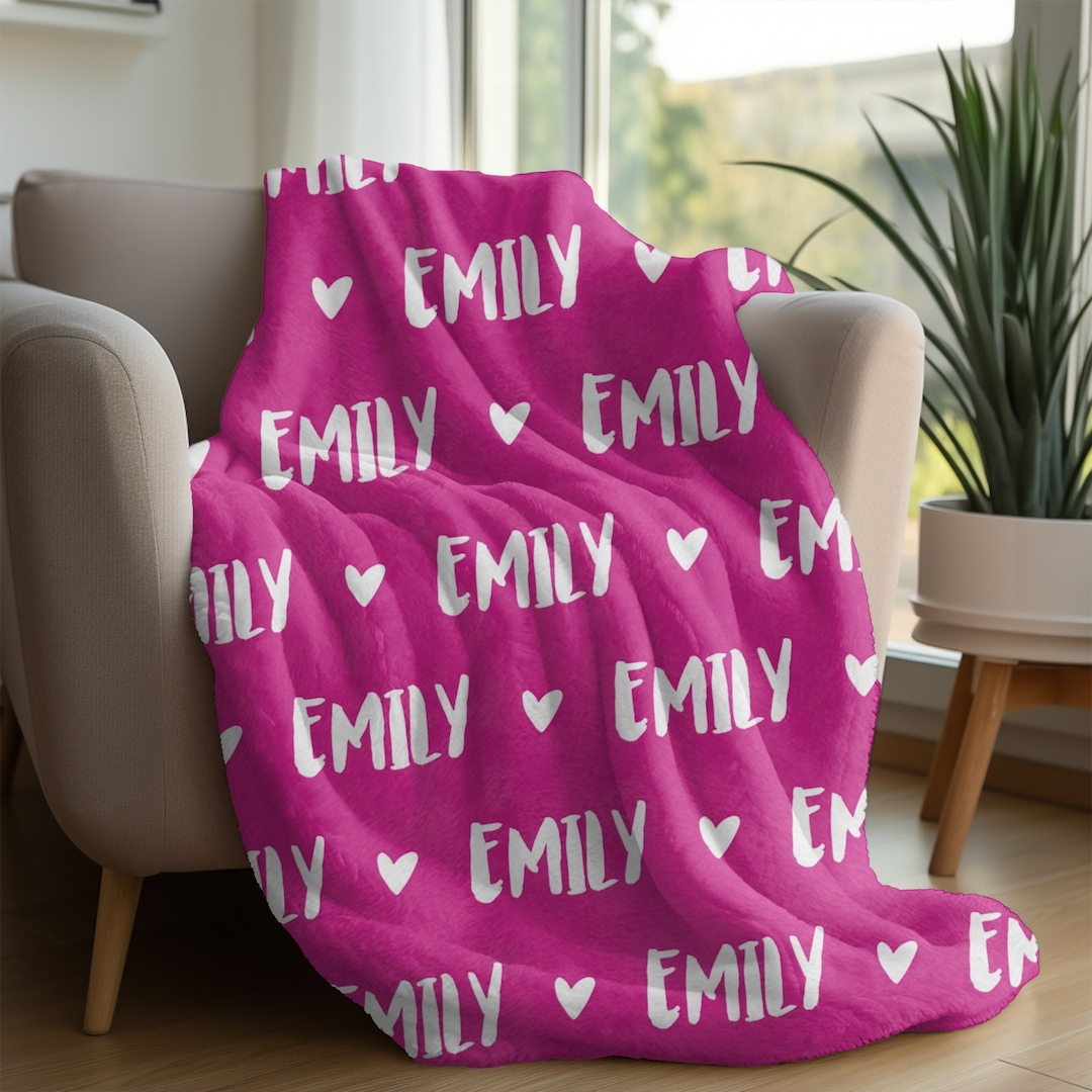 Personalized Name Blanket, Customized Name Baby Blankets, Baby Shower ...