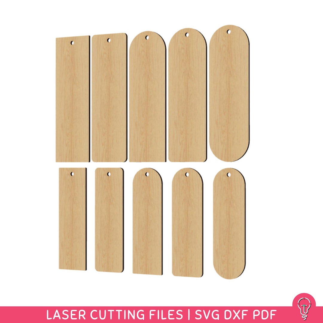 Bookmark Bundle SVG Files for Laser Cutting | DXF PDF | Diy Custom ...