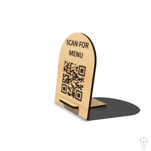 Custom QR Code Menu Sign Laser Cut File | SVG Price Tag Sign Decor ...