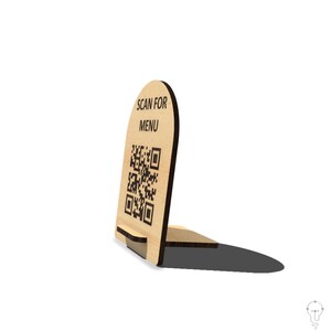 Custom QR Code Menu Sign Laser Cut File | SVG Price Tag Sign Decor ...