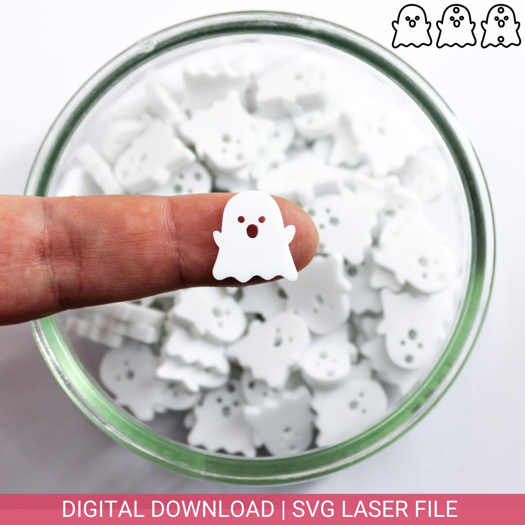 Ghost Charm SVG Files for Laser Cutting - Etsy