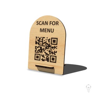 Custom QR Code Menu Sign Laser Cut File | SVG Price Tag Sign Decor ...