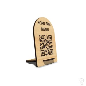 Custom QR Code Menu Sign Laser Cut File | SVG Price Tag Sign Decor ...