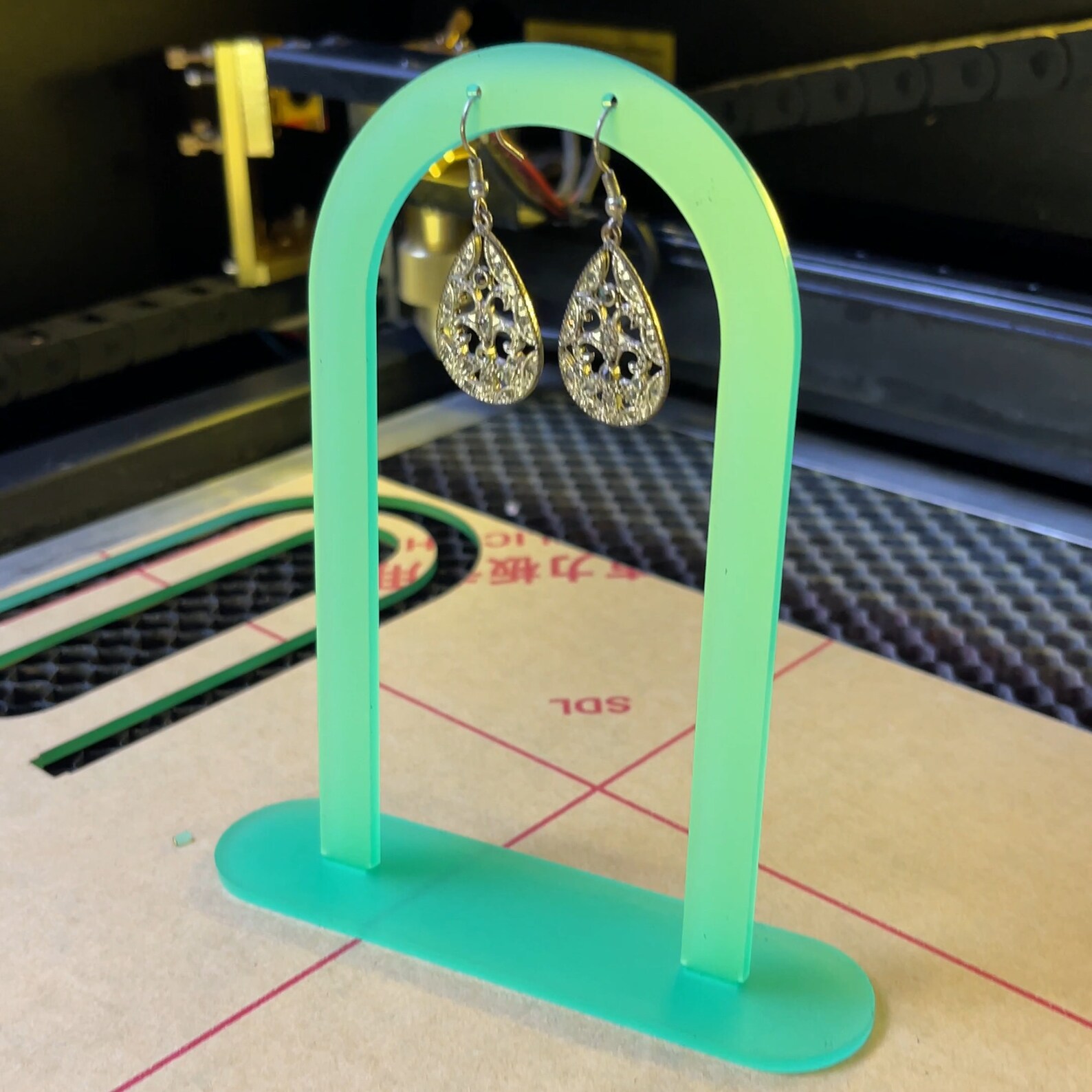 Arch Earring Display Laser Cutting File SVG DXF PDF Jewelry Organizer ...