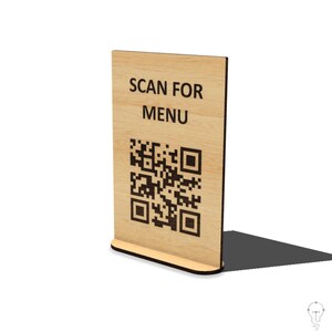 Custom QR Code Menu Sign Laser Cut File | SVG Price Tag Sign Decor ...