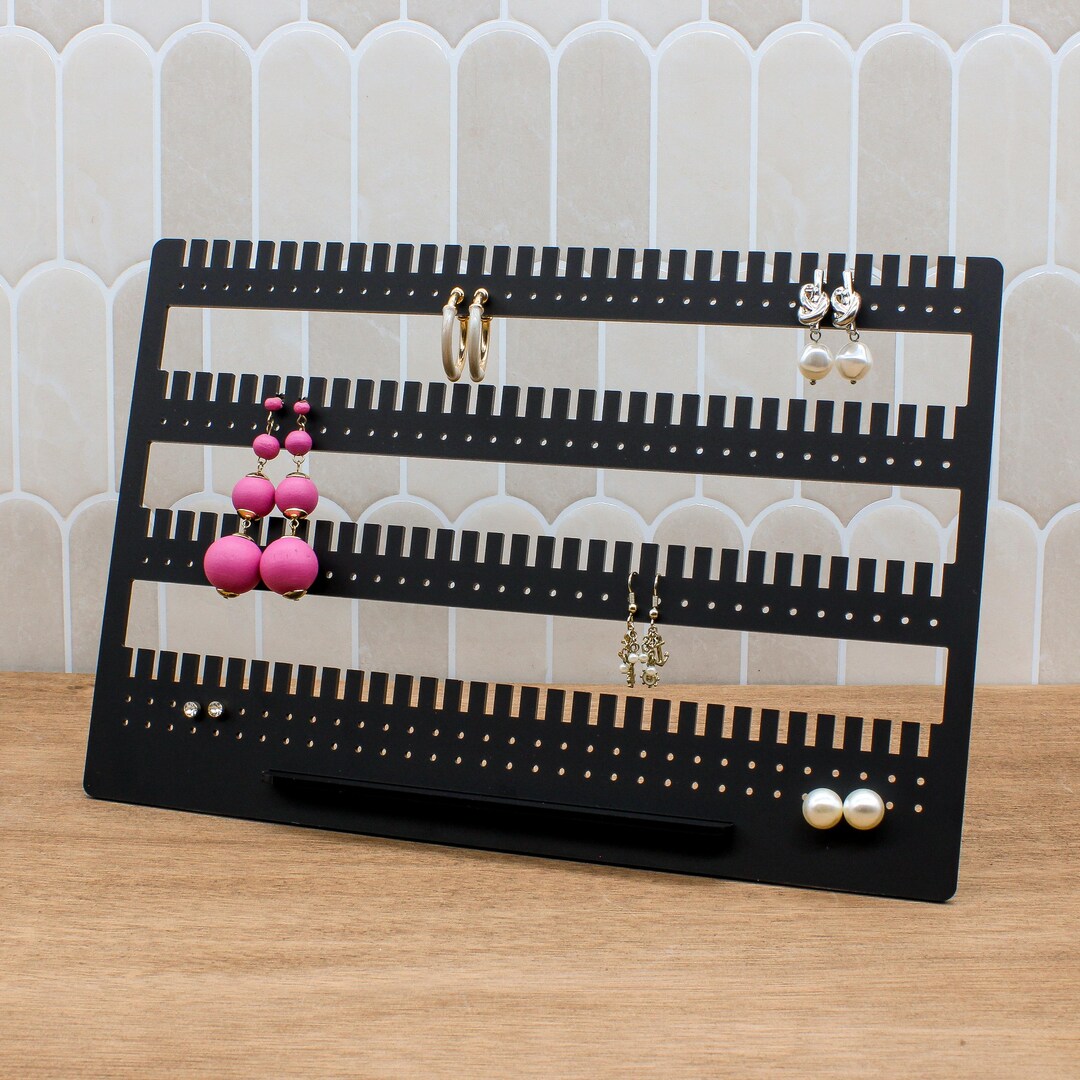 Large Earring Holder Stand Laser Cutting File | SVG DXF PDF | Jewelry ...