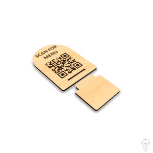 Custom QR Code Menu Sign Laser Cut File | SVG Price Tag Sign Decor ...