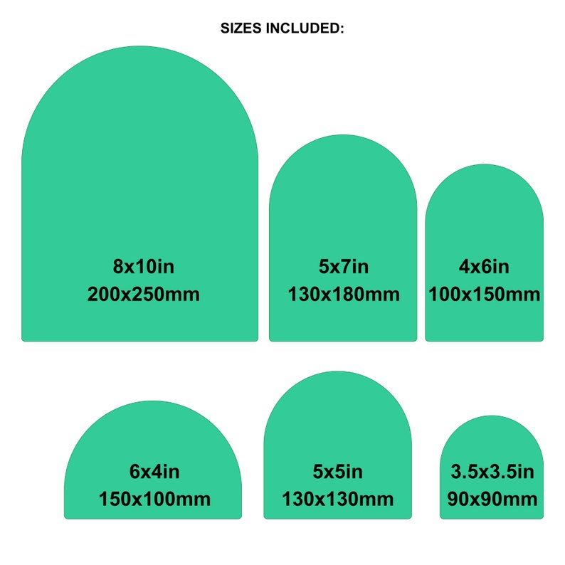 Arch Cutting File SVG DXF PDF Craft Template Shape for Sublimation ...