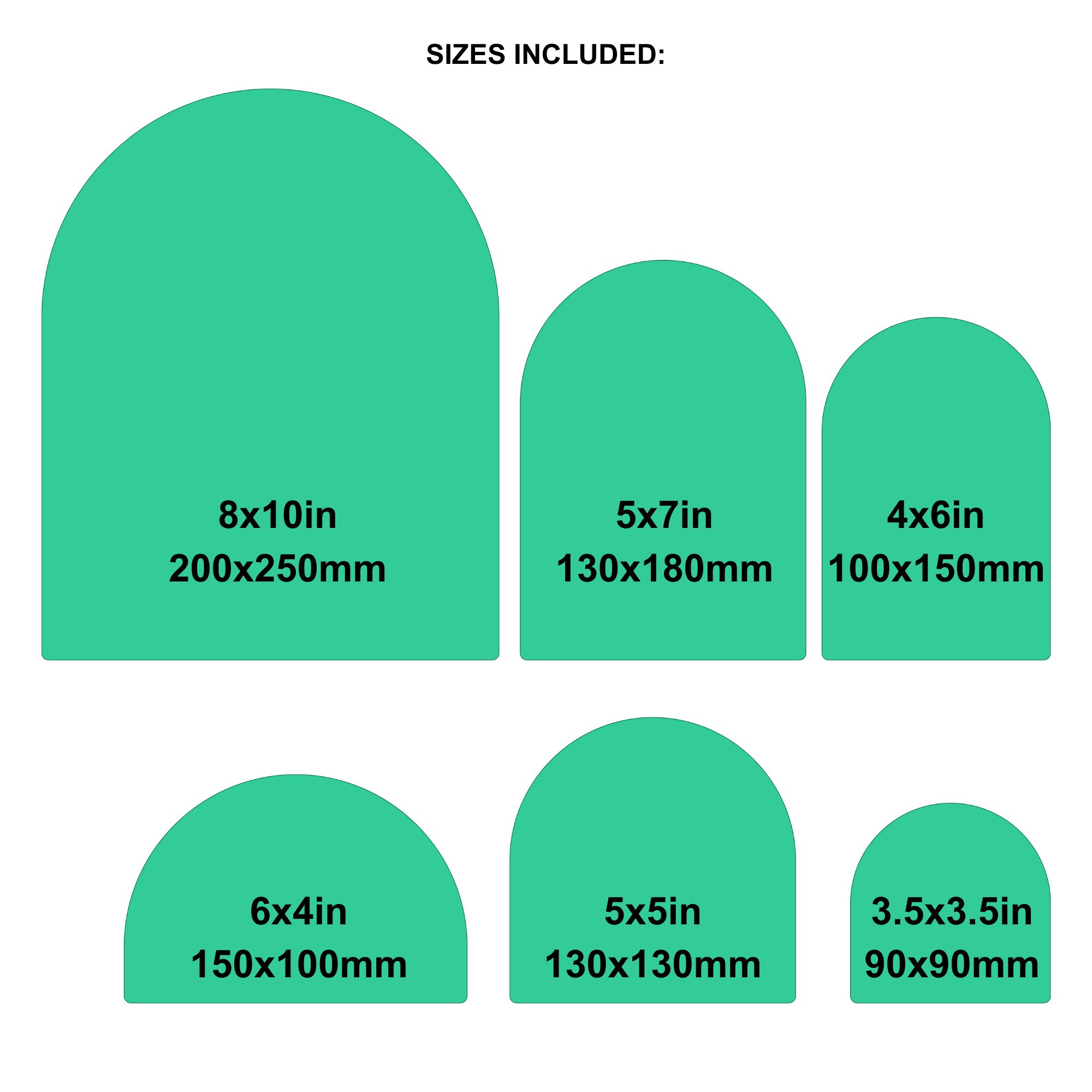 Arch Cutting File SVG DXF PDF Craft Template Shape for Sublimation ...