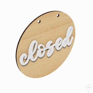 Wall Hanging Open Closed Sign SVG Files for Laser Cutting | DXF PDF ...