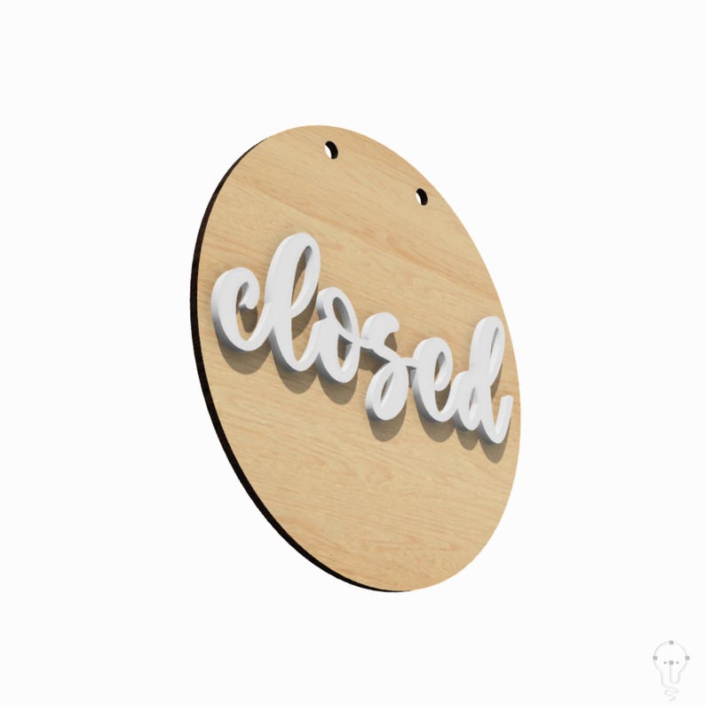Wall Hanging Open Closed Sign SVG Files for Laser Cutting - Etsy