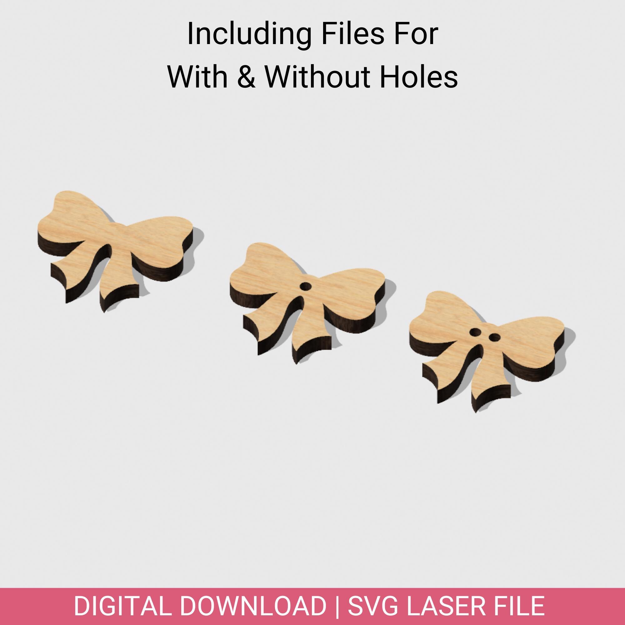 Bow SVG File Bundle | Laser Cut SVG DXF Pdf | 5 Sizes | Craft Supplies ...