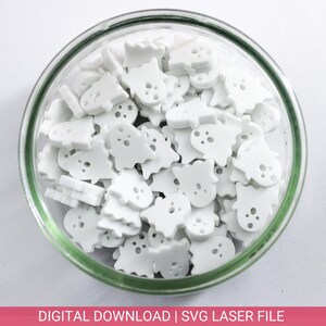 Ghost Earring Laser Cut Files SVG DXF PDF 3 Styles & 5 Sizes Glowforge ...