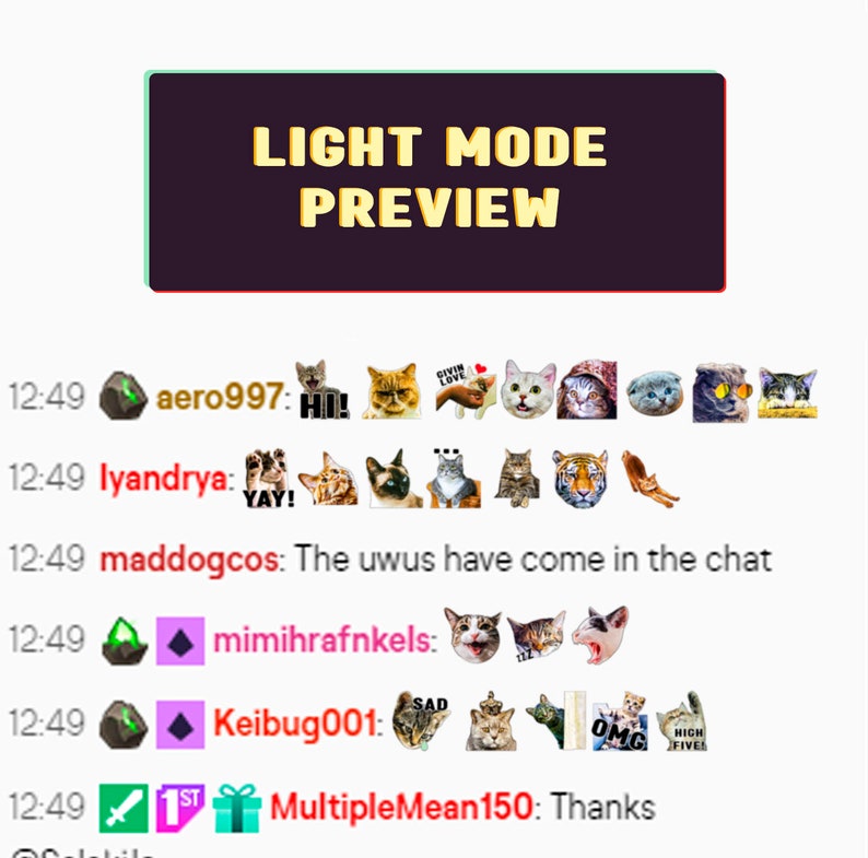 23 Funny Cat Photo Emotes for Twitch and Discord Expressive Kitty Emoji ...