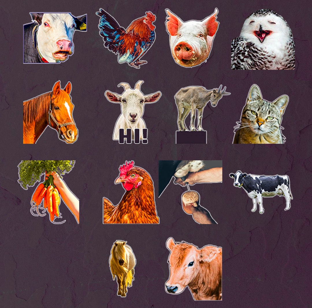 Farm Life Emote Collection | 14 Cute Creatures for Homesteaders and ...