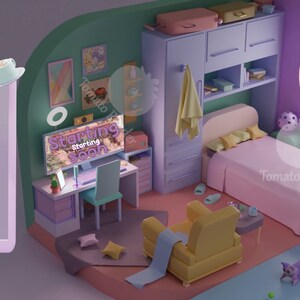 3 Animaciones 3D Lindas | Transición Animada | OBS | Gatito | Youtube | Twitch | Cute ...