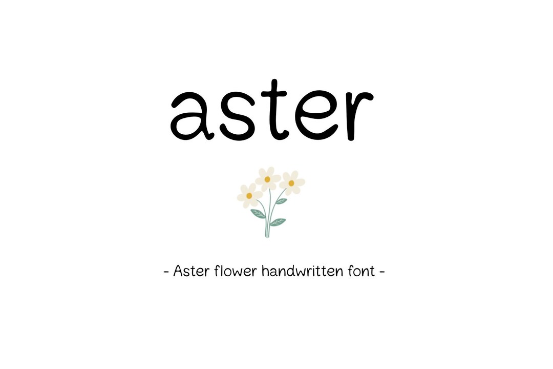 Aster Font - Etsy