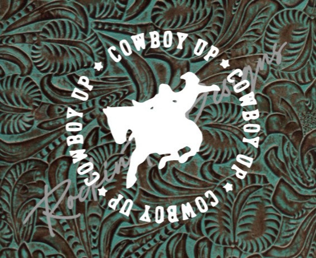 Cowboy up Saddle Bronc Decal - Etsy