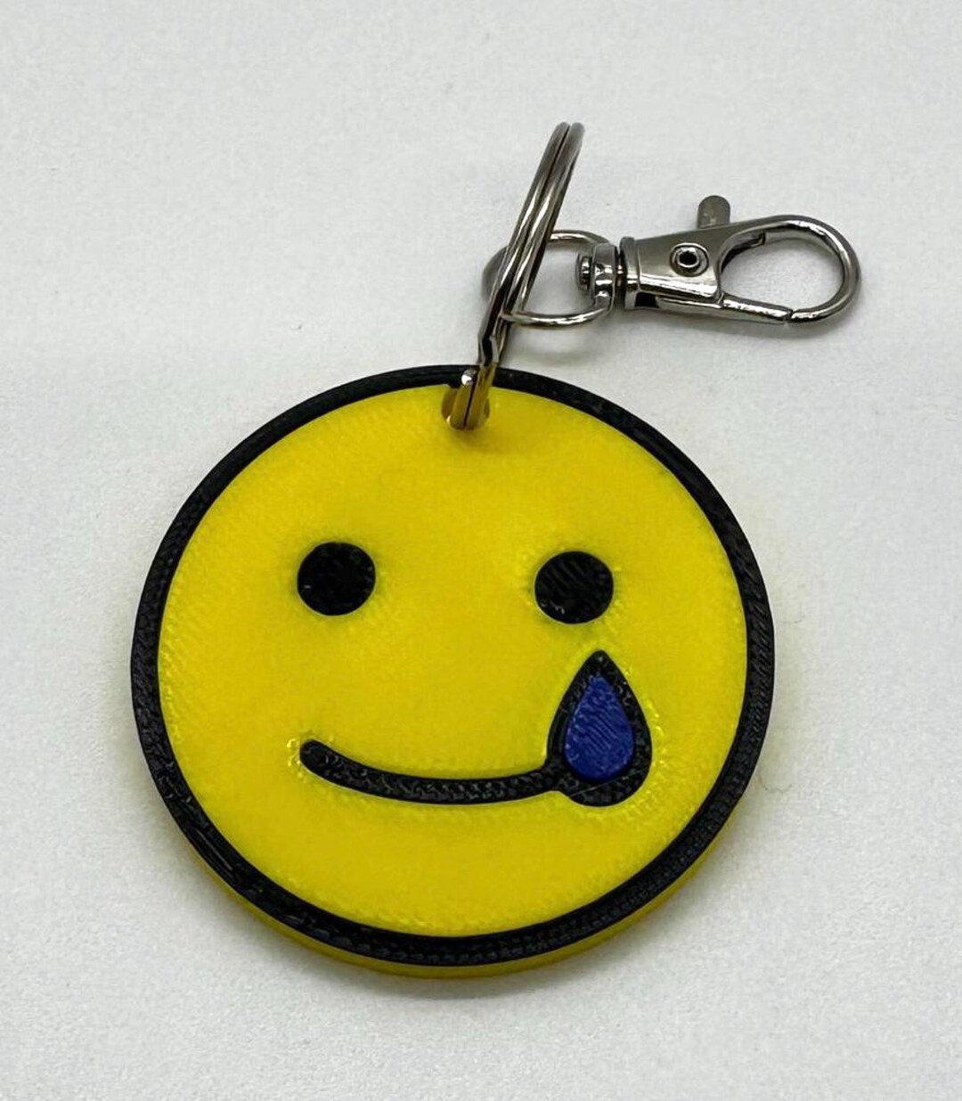 Emoji Keychain - Smiling Tear Face - Etsy