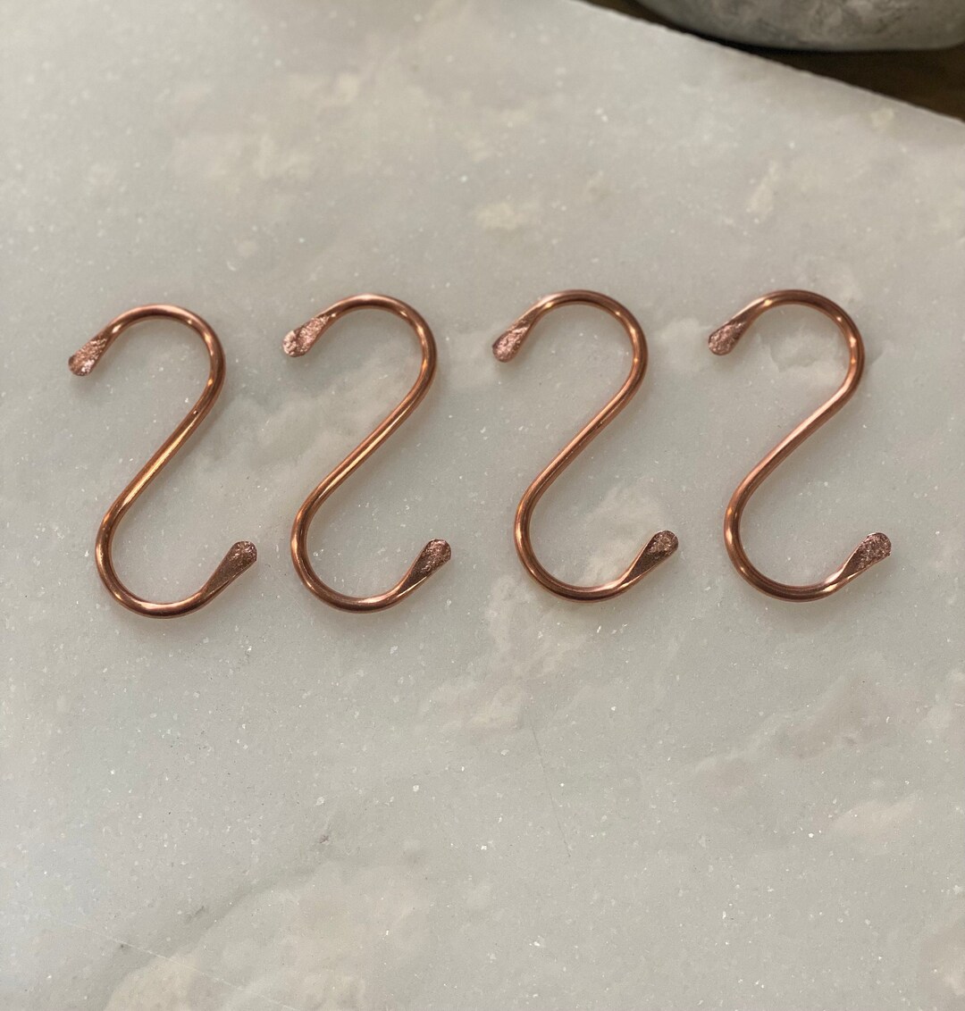 Copper S Hooks 2” Set of 4 - Etsy