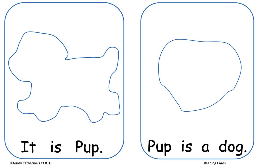 Pup Phonics Reading Cards | Early Literacy for Kids - Etsy