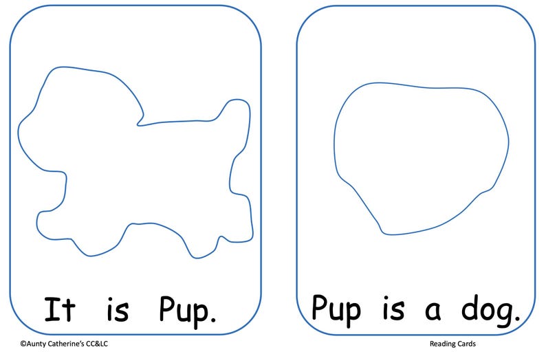 Pup Phonics Reading Cards | Early Literacy for Kids - Etsy