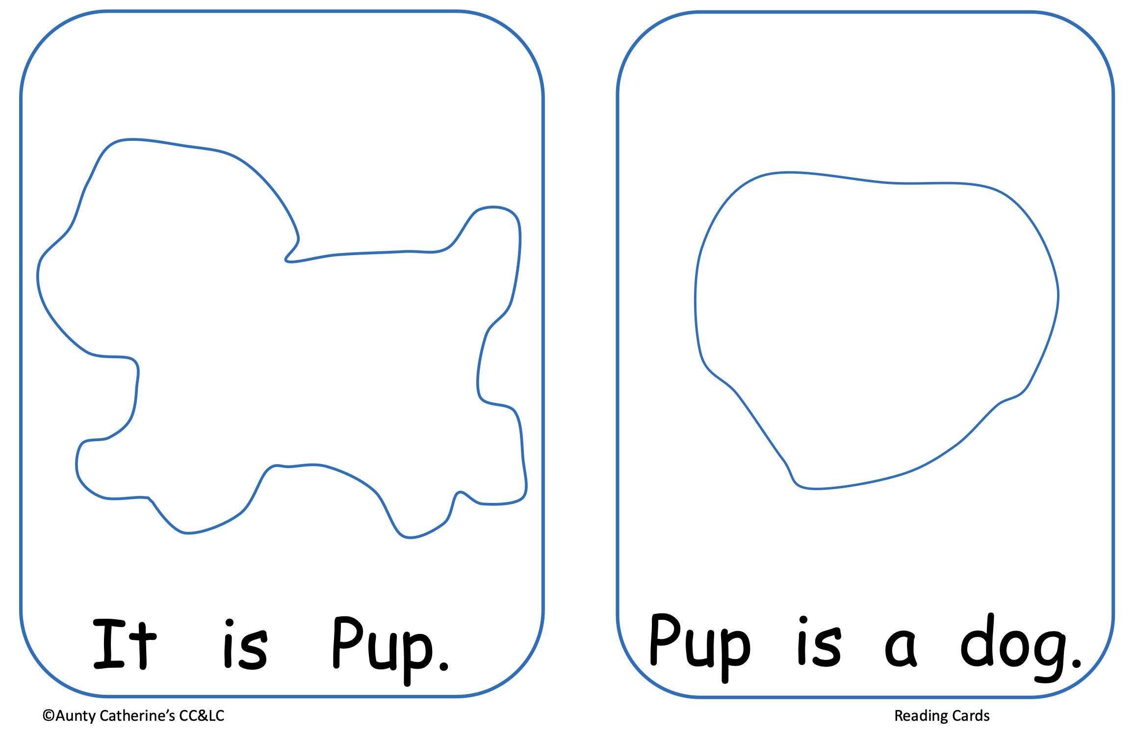 Pup Phonics Reading Cards | Early Literacy for Kids - Etsy