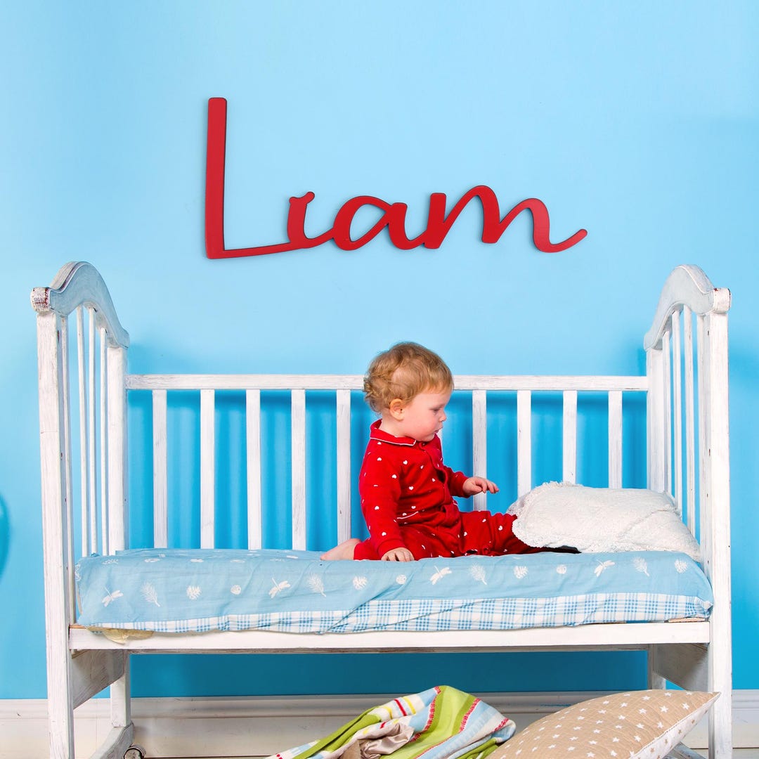 Personalized Wooden Sign, Above Crib Name Sign, Laser Cut Name Sign ...