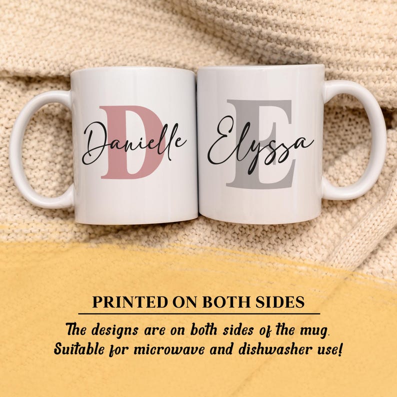 Customized Name Mug, Letter Mug, Initial Mug, Personalized Mug, Gift ...