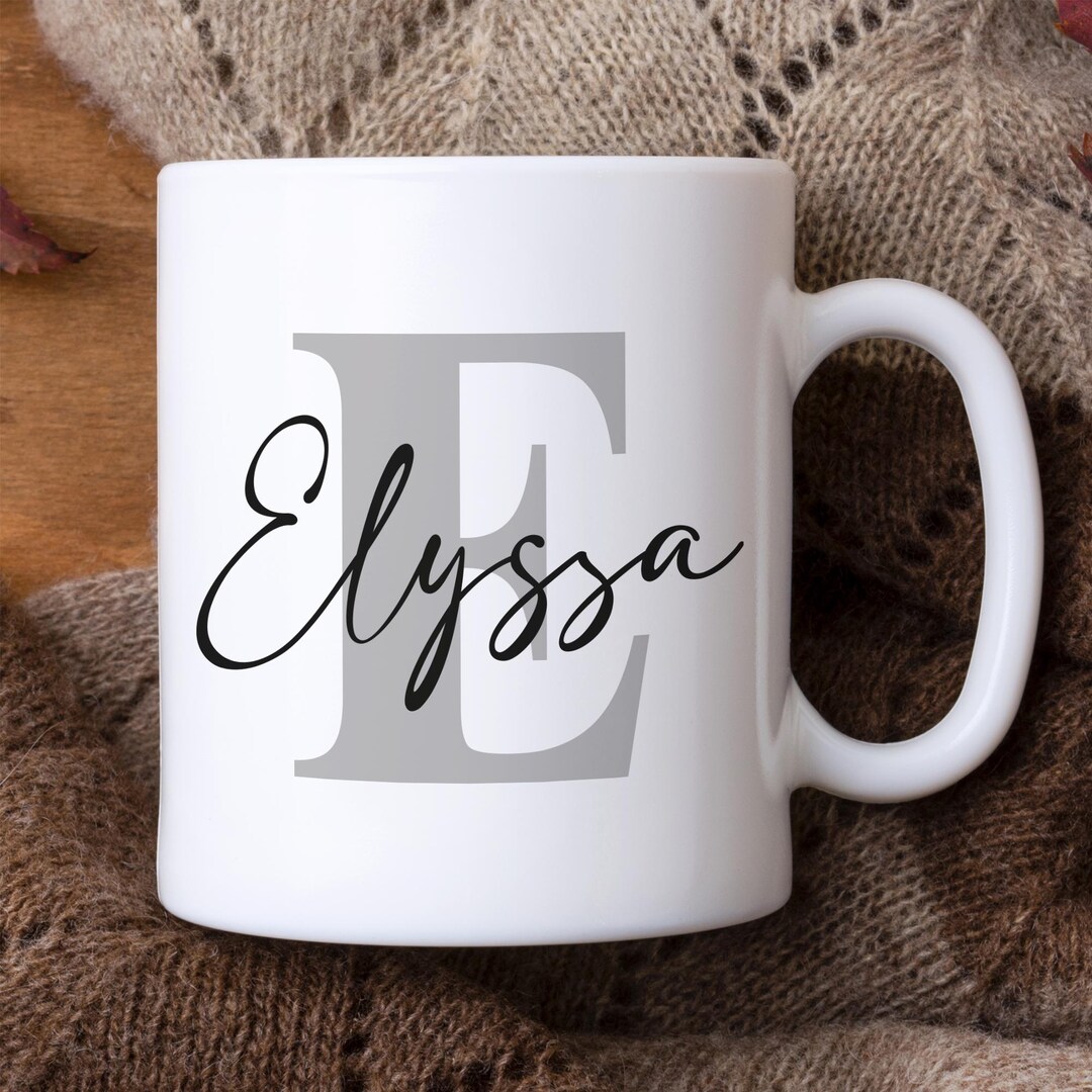 Customized Name Mug, Letter Mug, Initial Mug, Personalized Mug, Gift ...