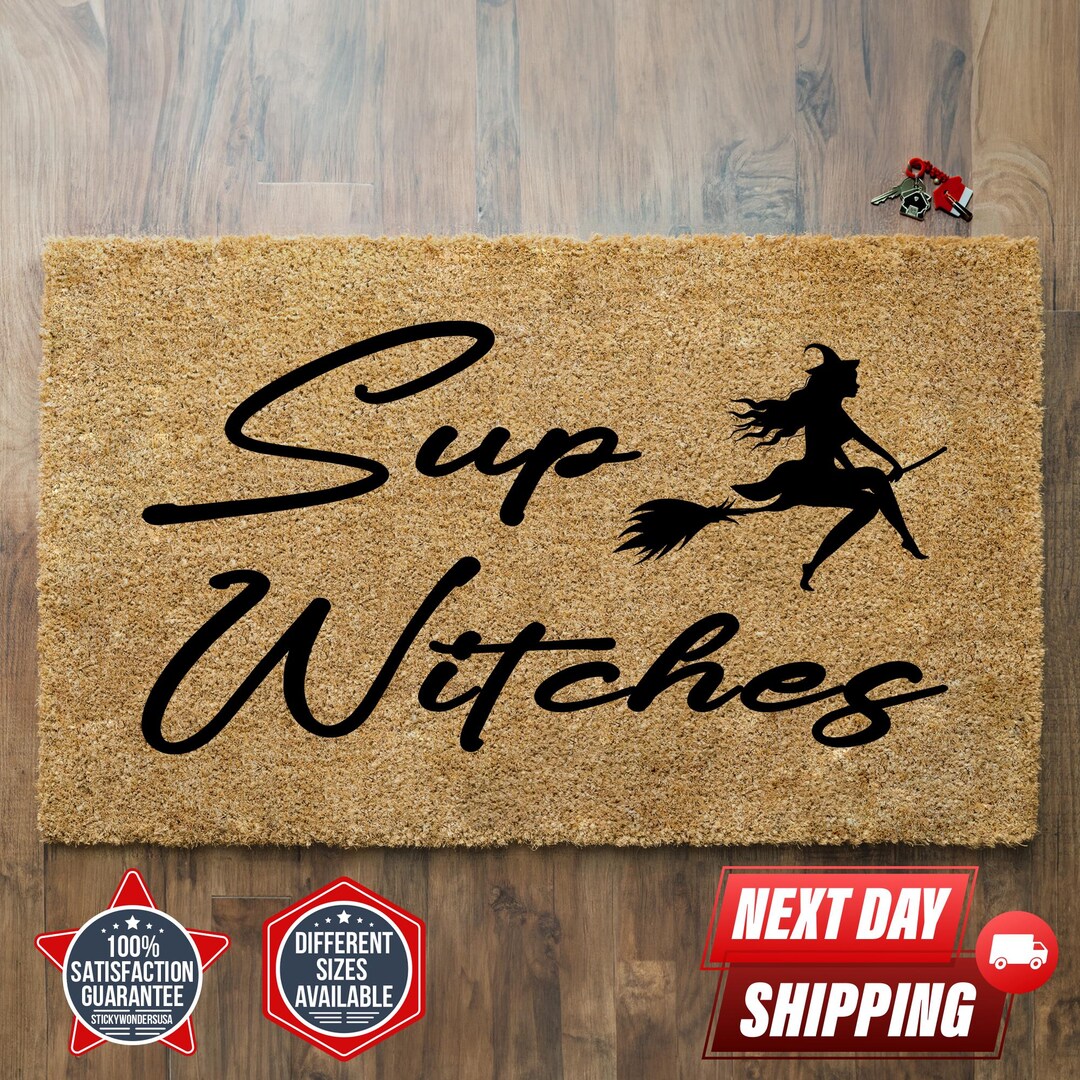 Sup Witches Welcome Mat, Funny Door Mat, Halloween Decorations ...