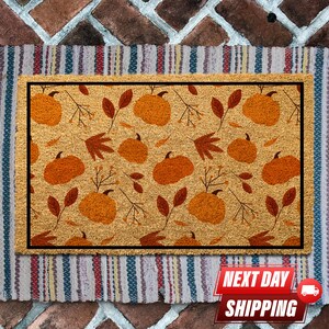 Fall Doormat, Autumn Decor, Fall Porch Decor, Coir Doormat, Colorful ...