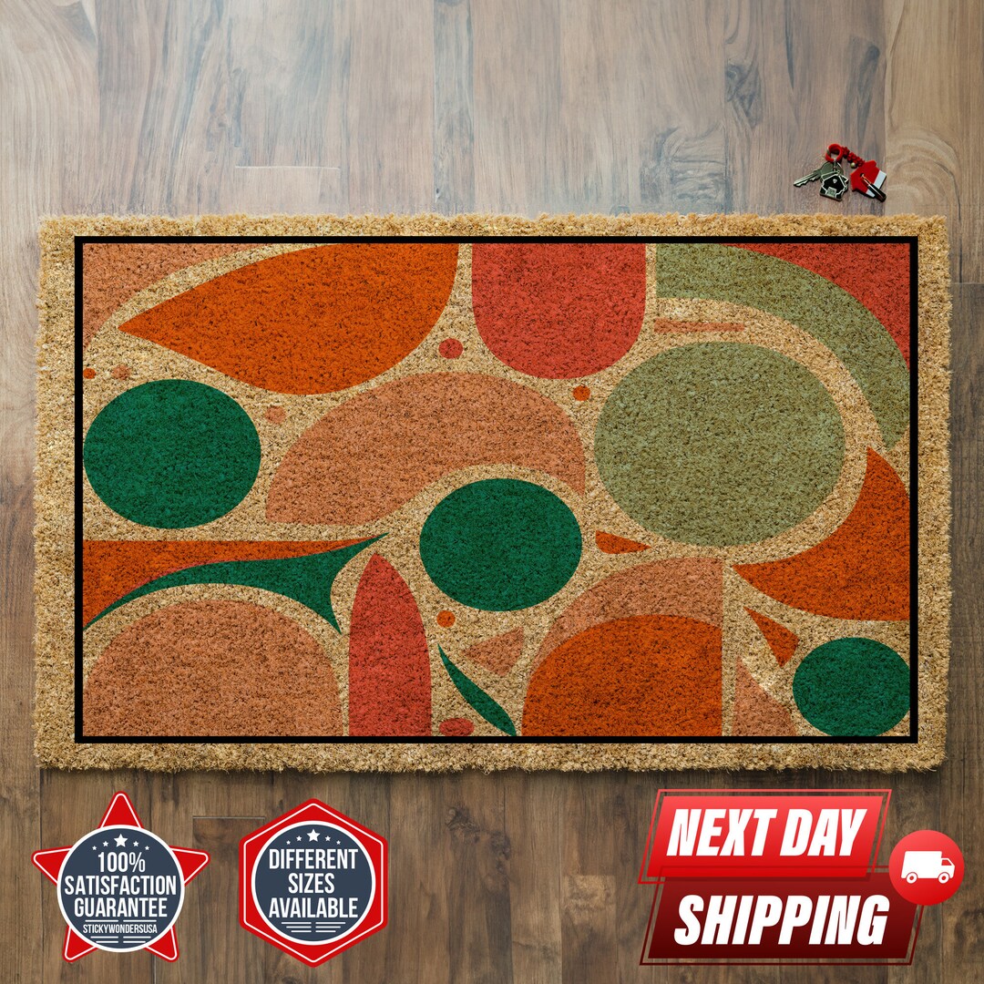 Retro Doormat, Retro Decor, Colorful Doormat, Housewarming Gift ...