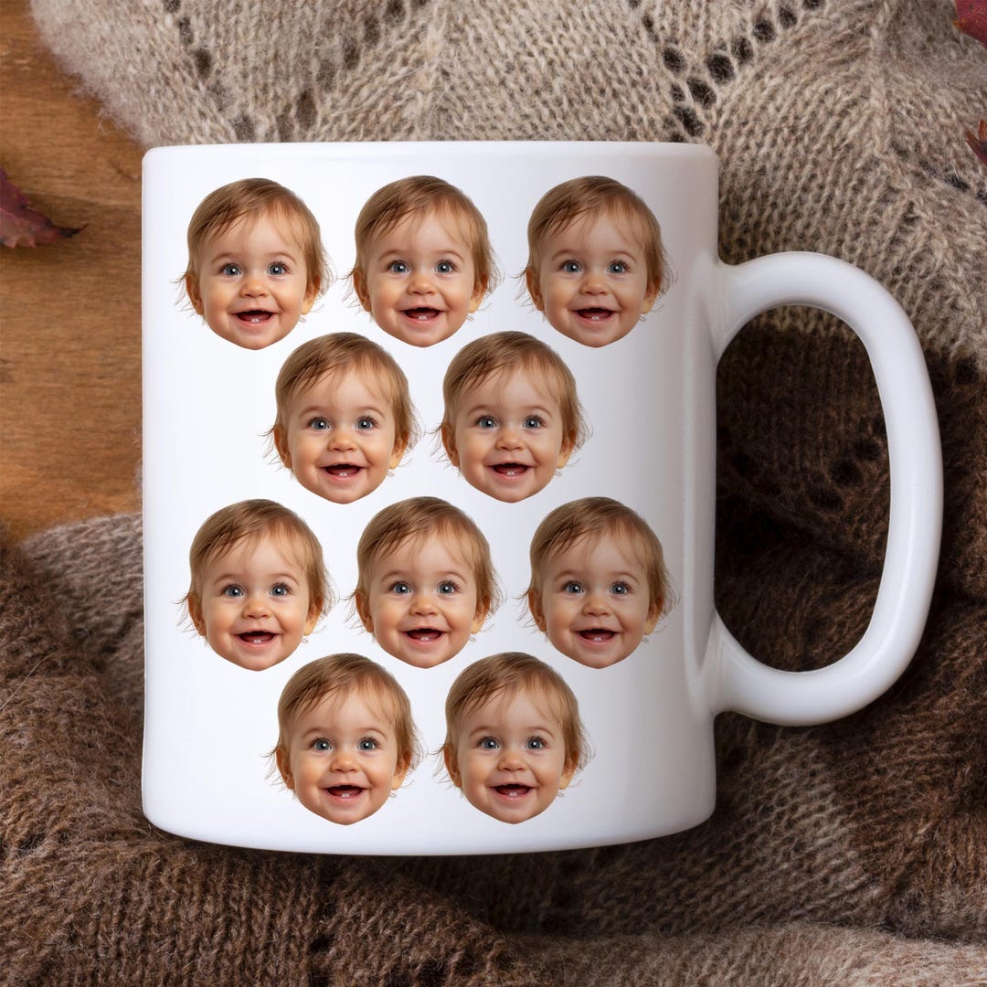 Baby Face Mug, Customized Child Photo Mug, Gift for Mom, Mug With Baby ...