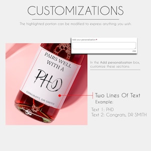 Pairs Well With A PHD Label, Graduation Gift, Phd Graduation Gift, New ...